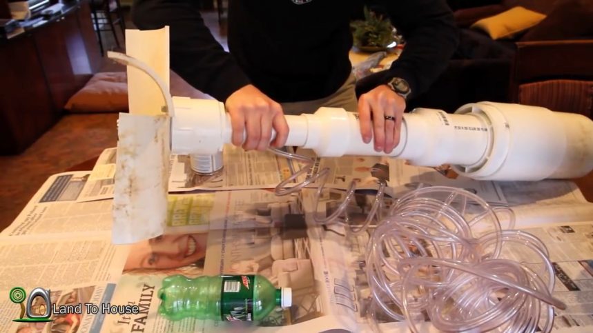 How to build a simple Homemade PVC Off grid River Pump to pump water ...