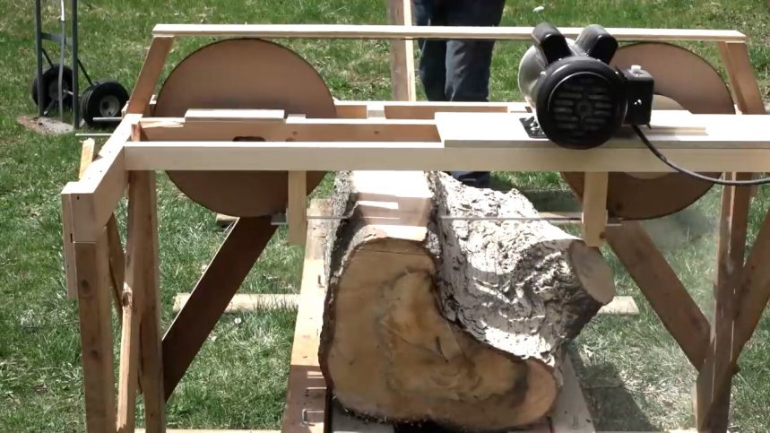 How to build a Homemade Wooden Bandsaw Mill from Scratch.Step by step ...