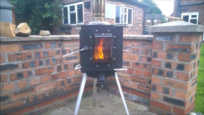 How to build a Super Efficient Outdoor Wood Stove Heater from an Old ...