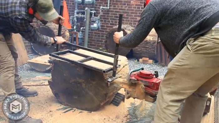 How to build a Homemade Chainsaw Mill from Scratch. Step by step Build ...