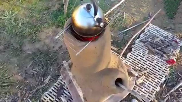 How to build an Off grid Rocket Mass Stove Hot Water heater using ...