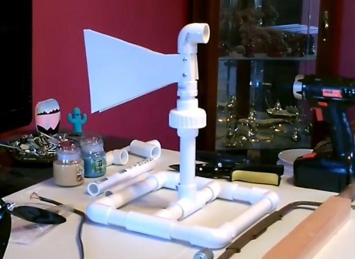 How to build a Simple Homemade PVC Wind Turbine Generator with Swivel ...