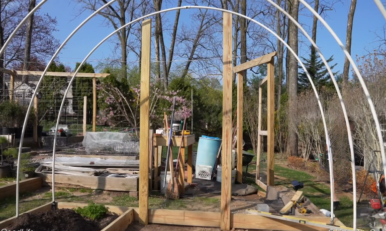 How to build a 10 X 12 PVC Hoop Greenhouse using simple materials