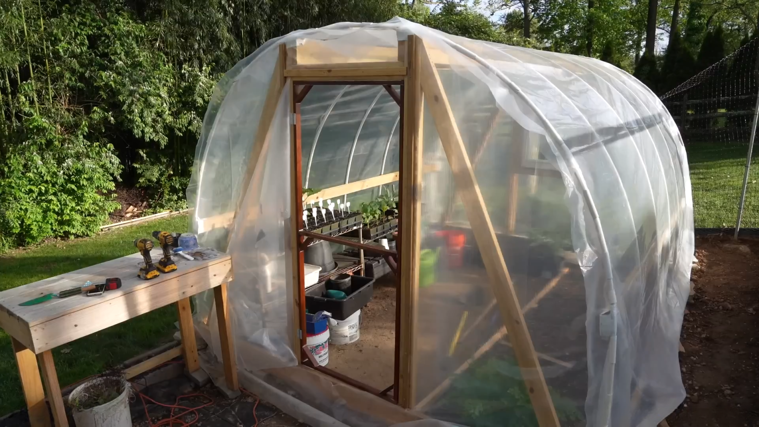 How to build a 10 X 12 PVC Hoop Greenhouse using simple materials