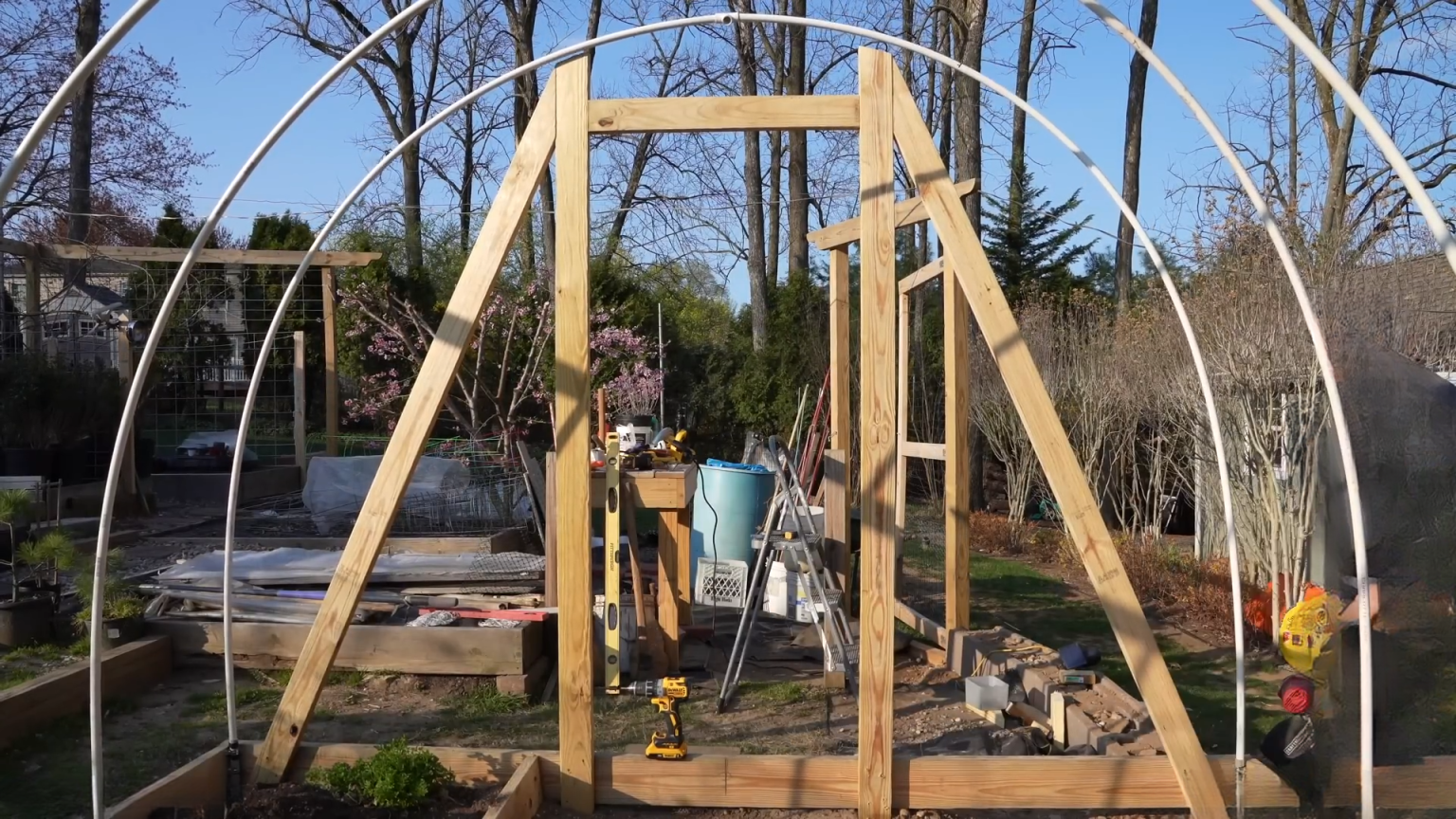 How to build a 10 X 12 PVC Hoop Greenhouse using simple materials