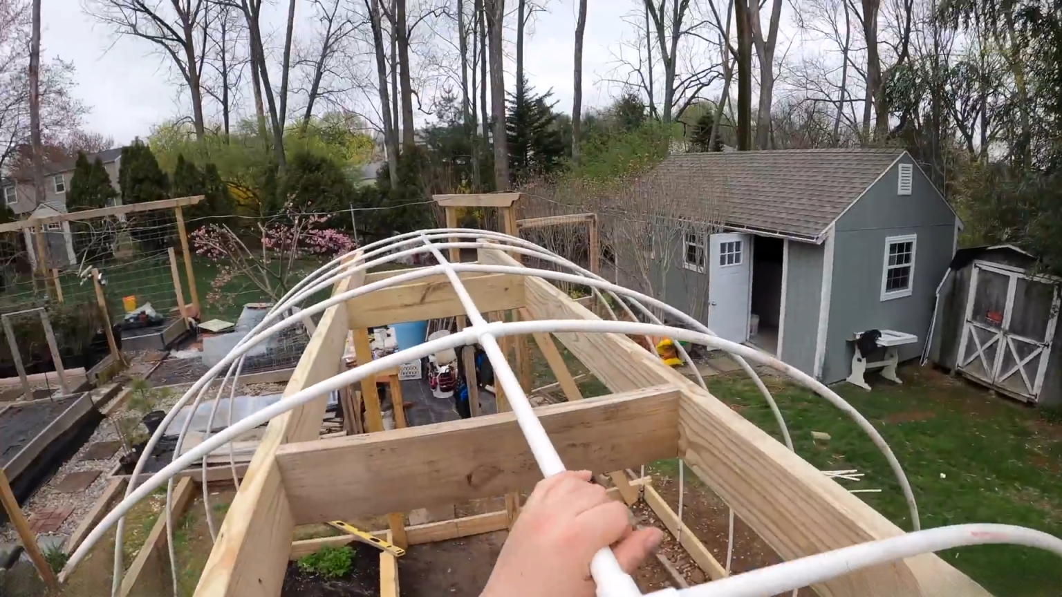 How to build a 10 X 12 PVC Hoop Greenhouse using simple materials