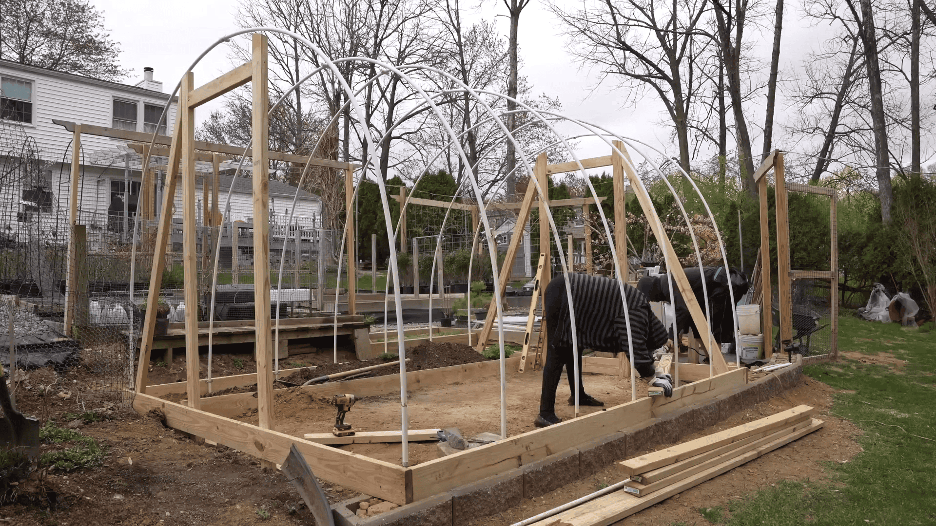 How to build a 10 X 12 PVC Hoop Greenhouse using simple materials