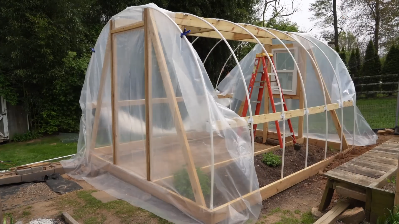 How to build a 10 X 12 PVC Hoop Greenhouse using simple materials