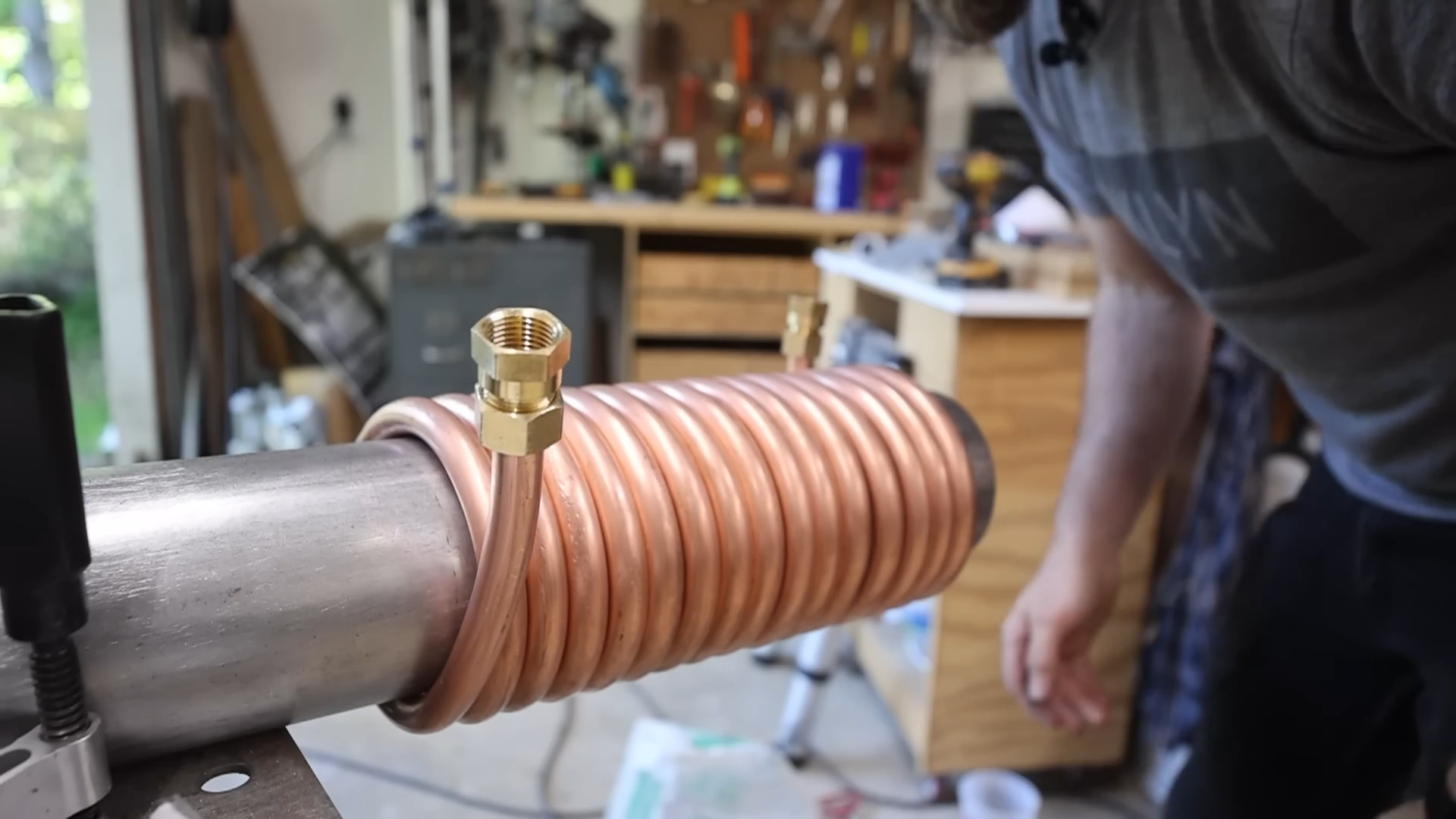 How to build an efficient Round Rocket Stove Water Heater with External ...