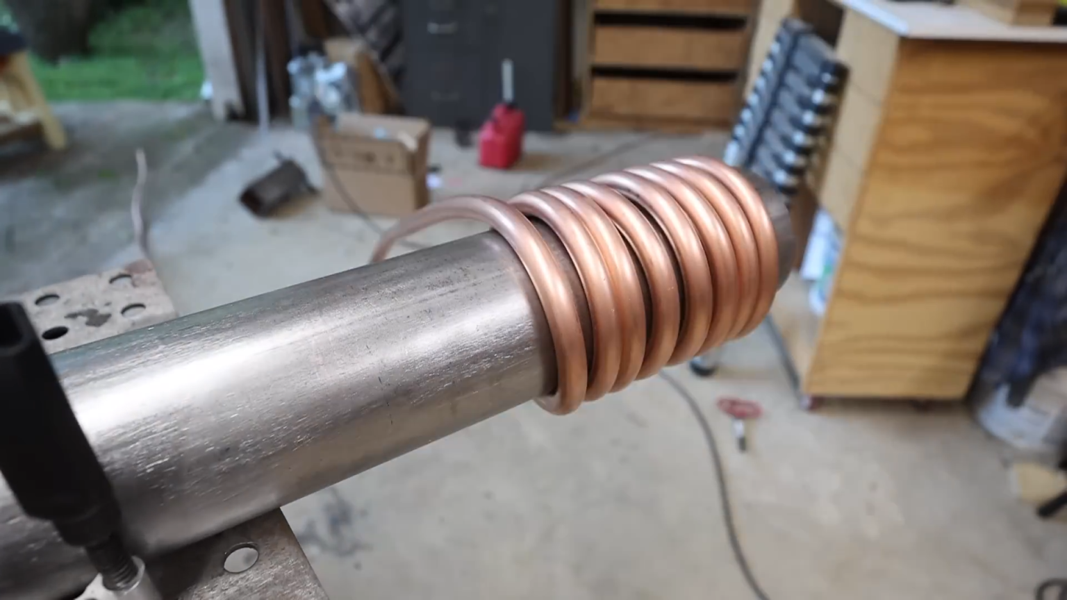 How to build an efficient Round Rocket Stove Water Heater with External ...